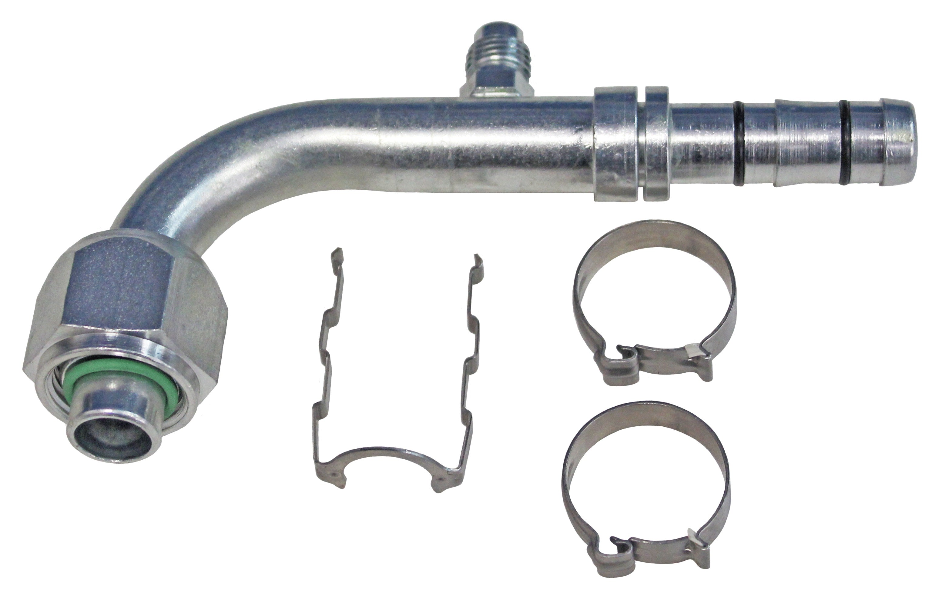 Automotive AC hose Fitting EZ Clip #10 Female 90 switch port step to ...