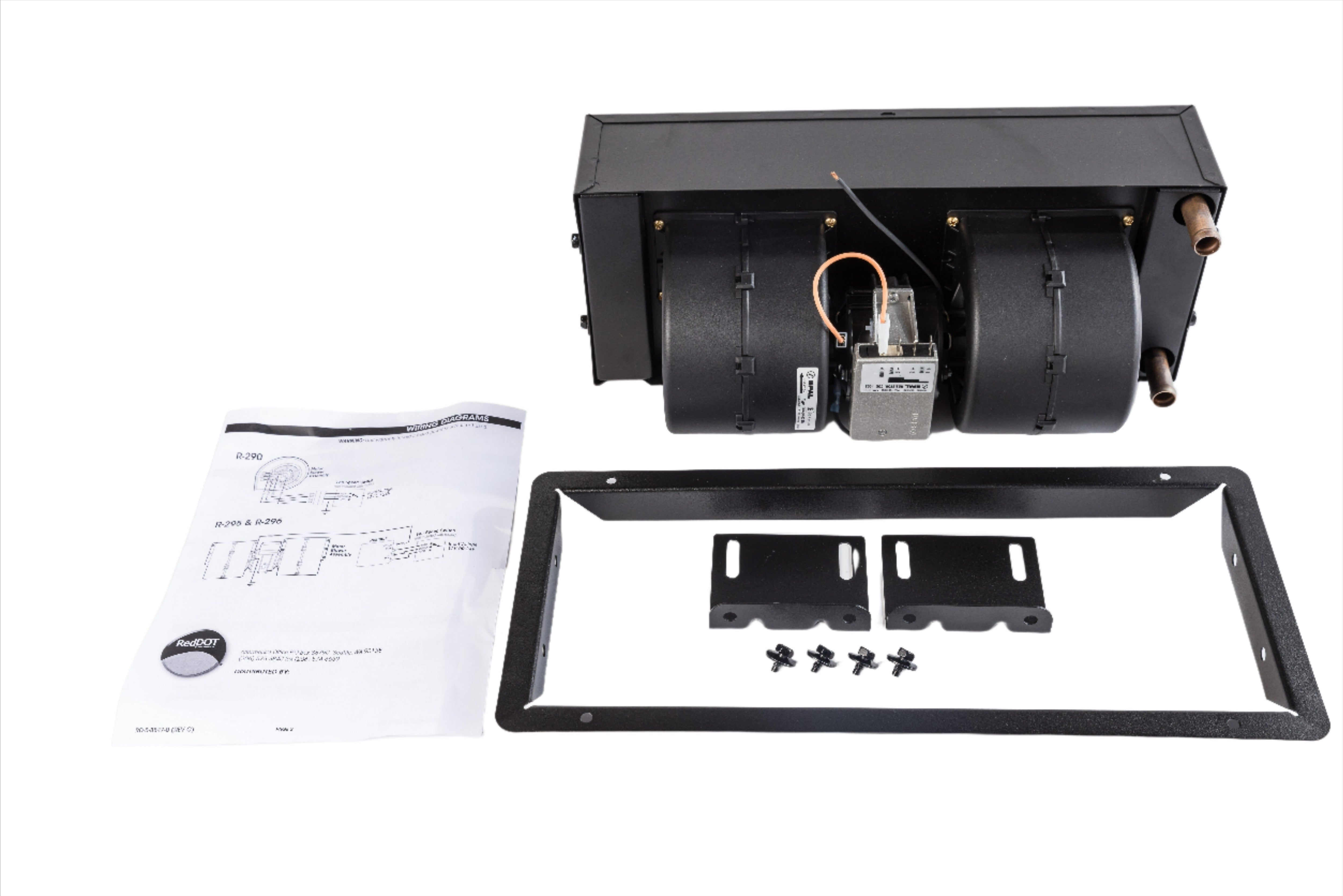 Red Dot Heater Unit 24v Double Fan with Rear Exit Connections R-295-0 ...