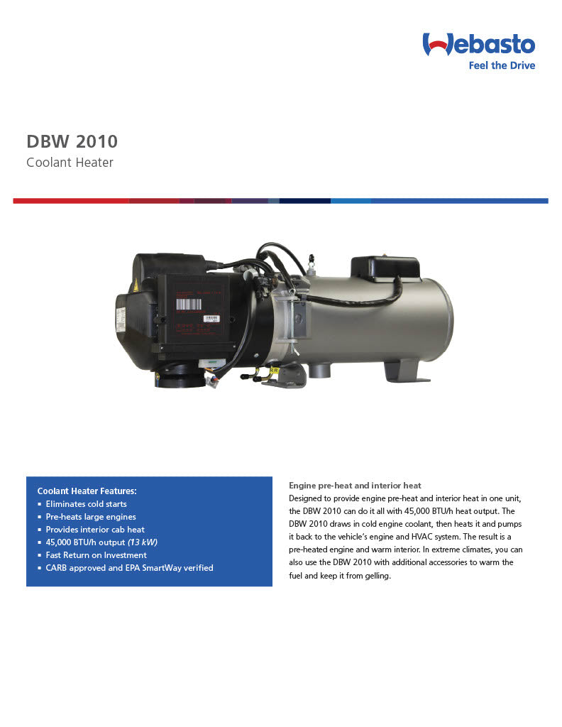 Webasto DBW 2010 Diesel 12v Coolant Heater Enclosure Box Kit 920273 ...